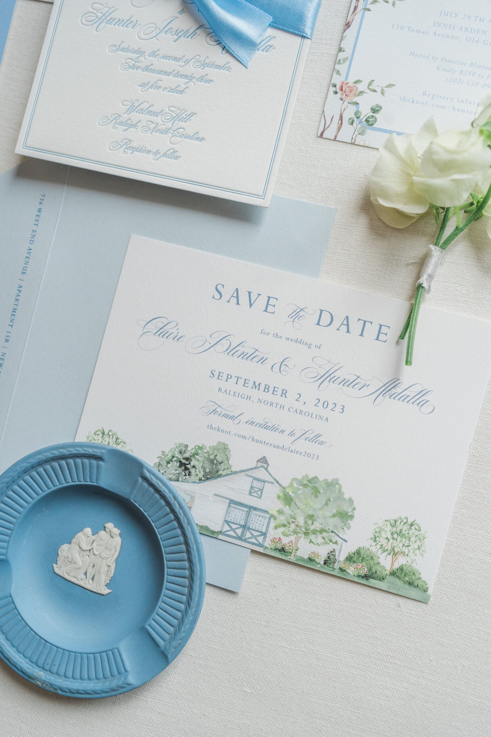 North Carolina Wedding Invitations, Calligraphy and Paper