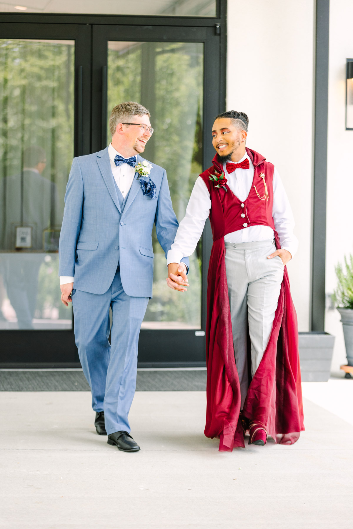 Burgundy and Blue Wedding at Garner's Industrial Modern Venue