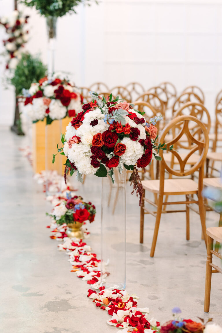 Burgundy and Blue Wedding at Garner's Industrial Modern Venue