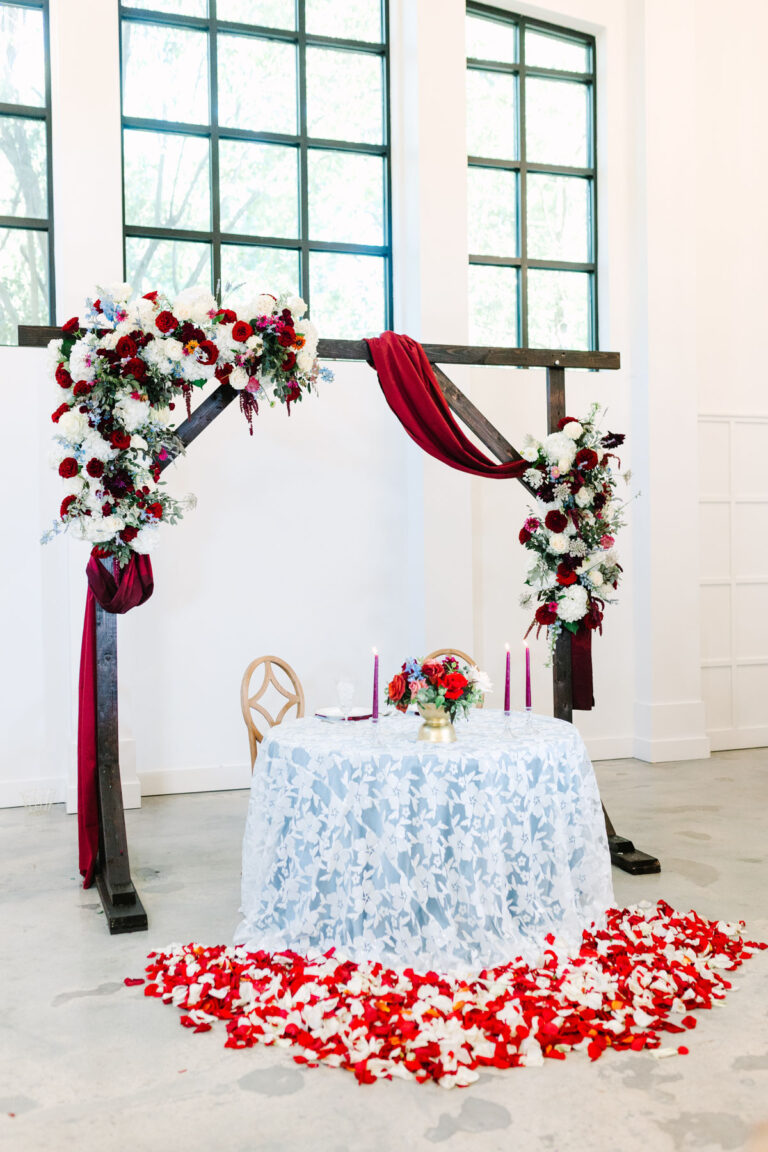 Burgundy and Blue Wedding at Garner's Industrial Modern Venue