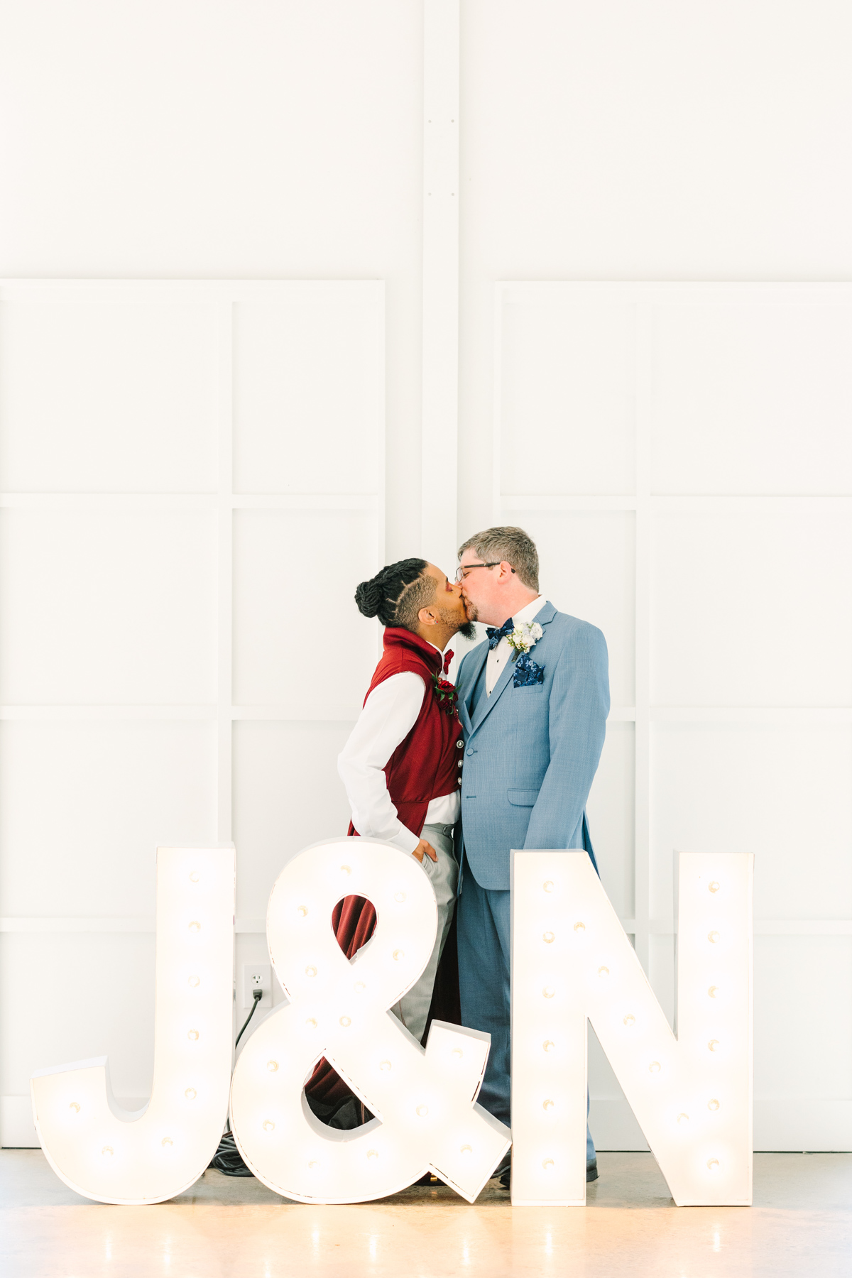 Burgundy and Blue Wedding at Garner's Industrial Modern Venue