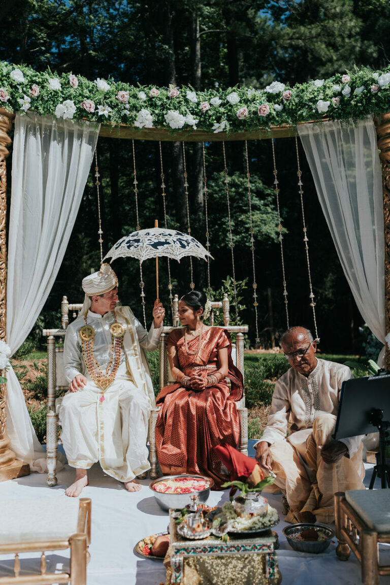 Uma & Aaron's Backyard Hindu Ceremony | Heart of NC Weddings